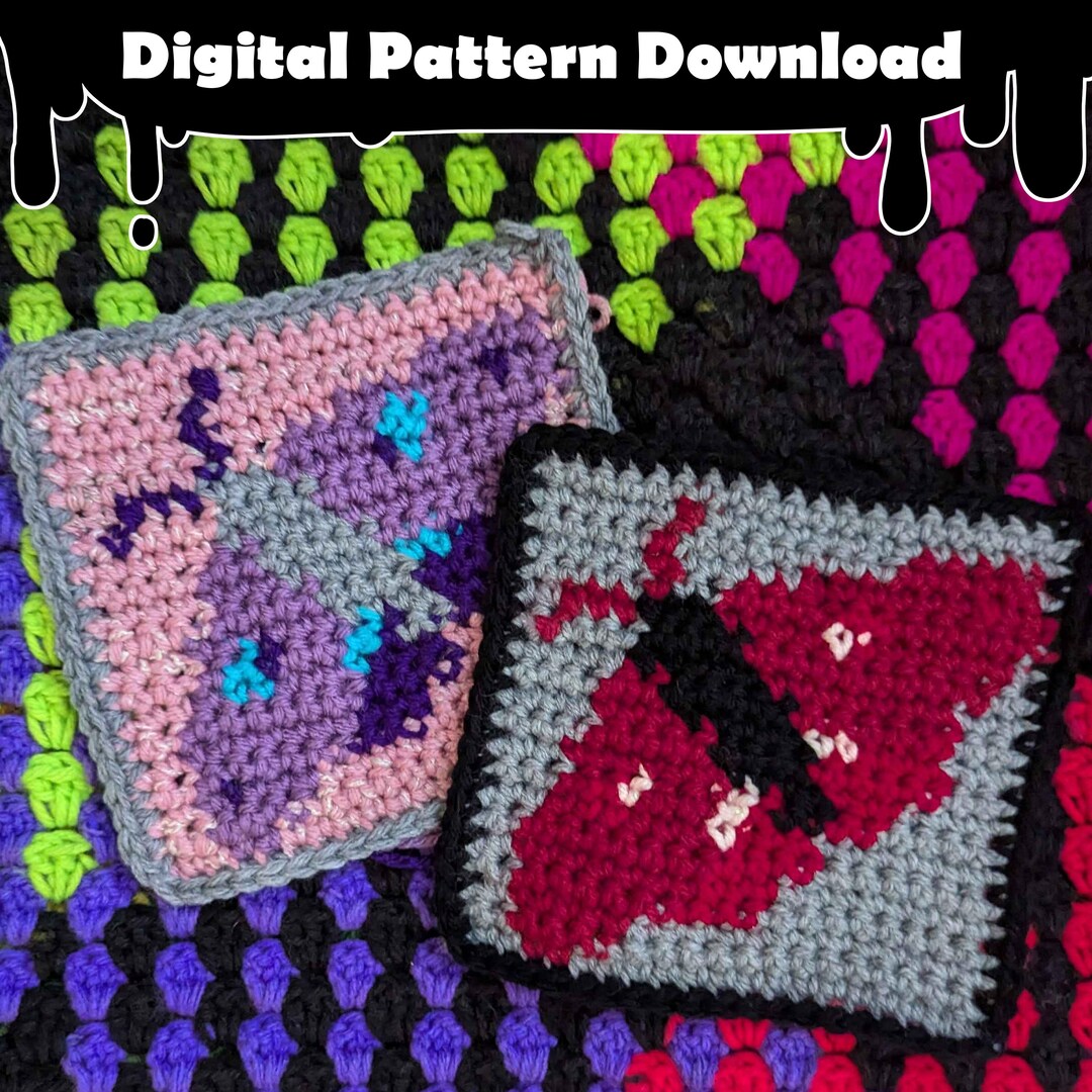 Dark Wood Moth Crochet Tapestry Grid Pattern. Digital PDF Pattern ...