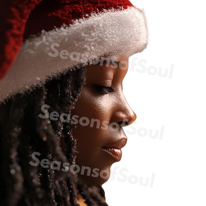 Black Holiday Clip Art Bundle – African American Angels, Santa Hat ...