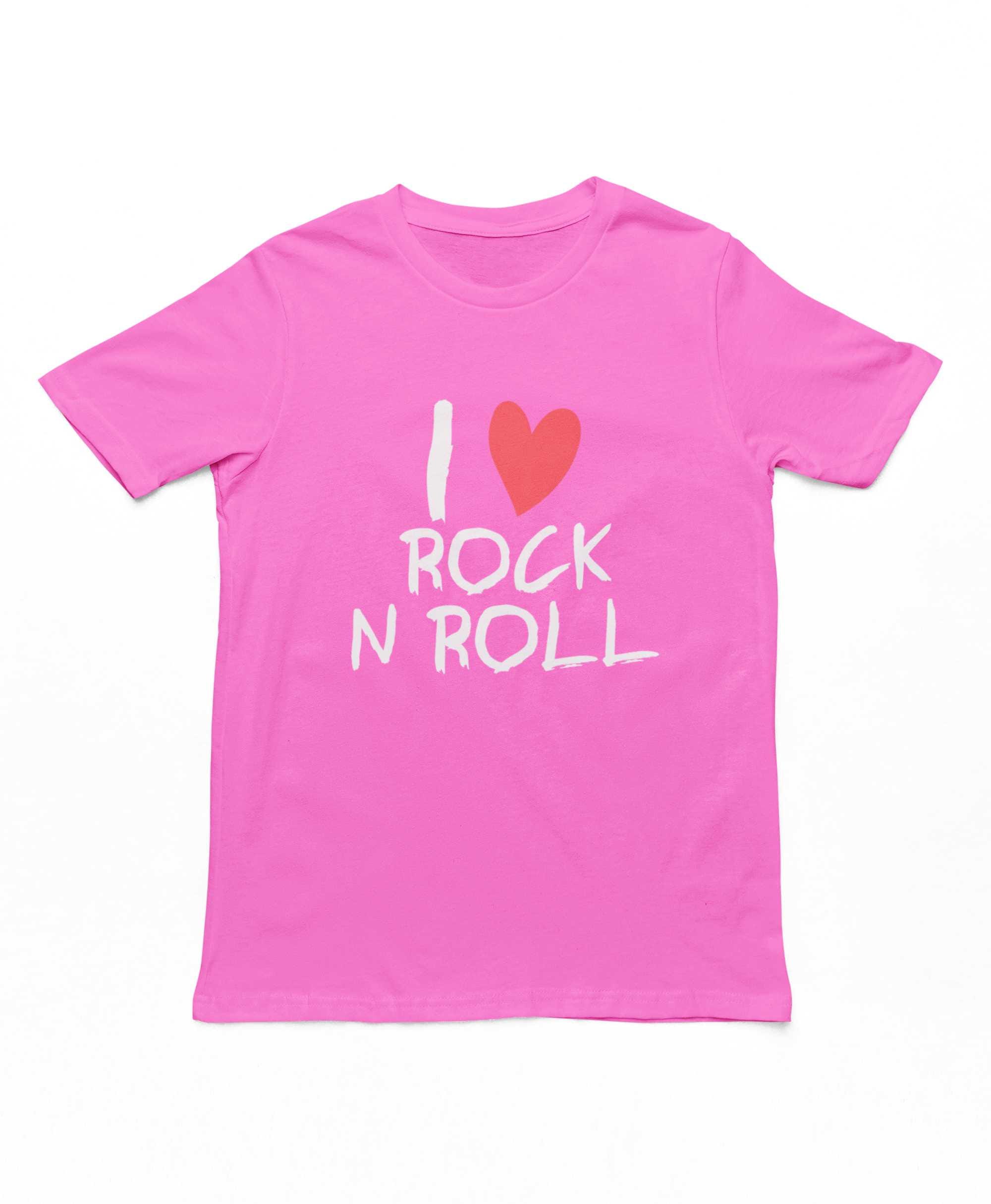I Love Rock N Roll Adults T-shirt - Men's Ladies Unisex Novelty Rock ...