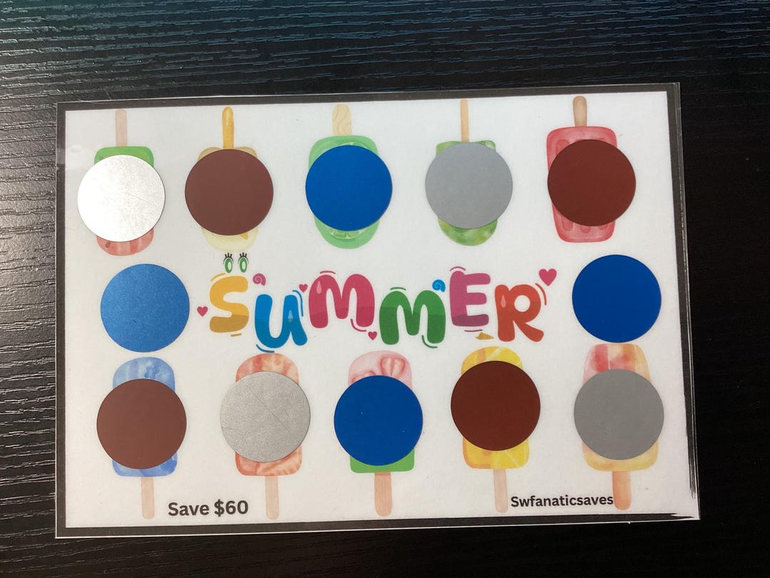 Summer Scratch off Savings Challenge - Etsy