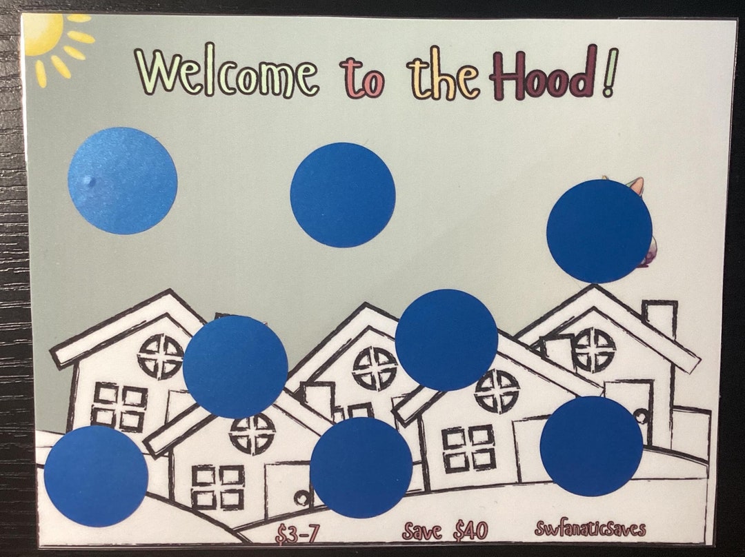 Welcome to the Hood/no Poop Zone Scratch off Savings Challenge - Etsy