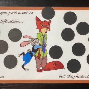 Zootopia Scratch off Savings Challenge - Etsy