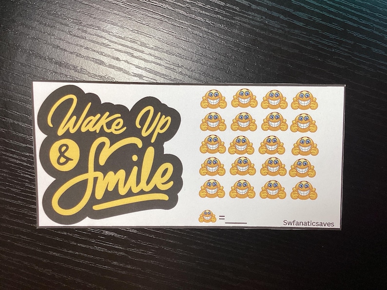 Wake up & Smile Mini Saving Challenge - Etsy