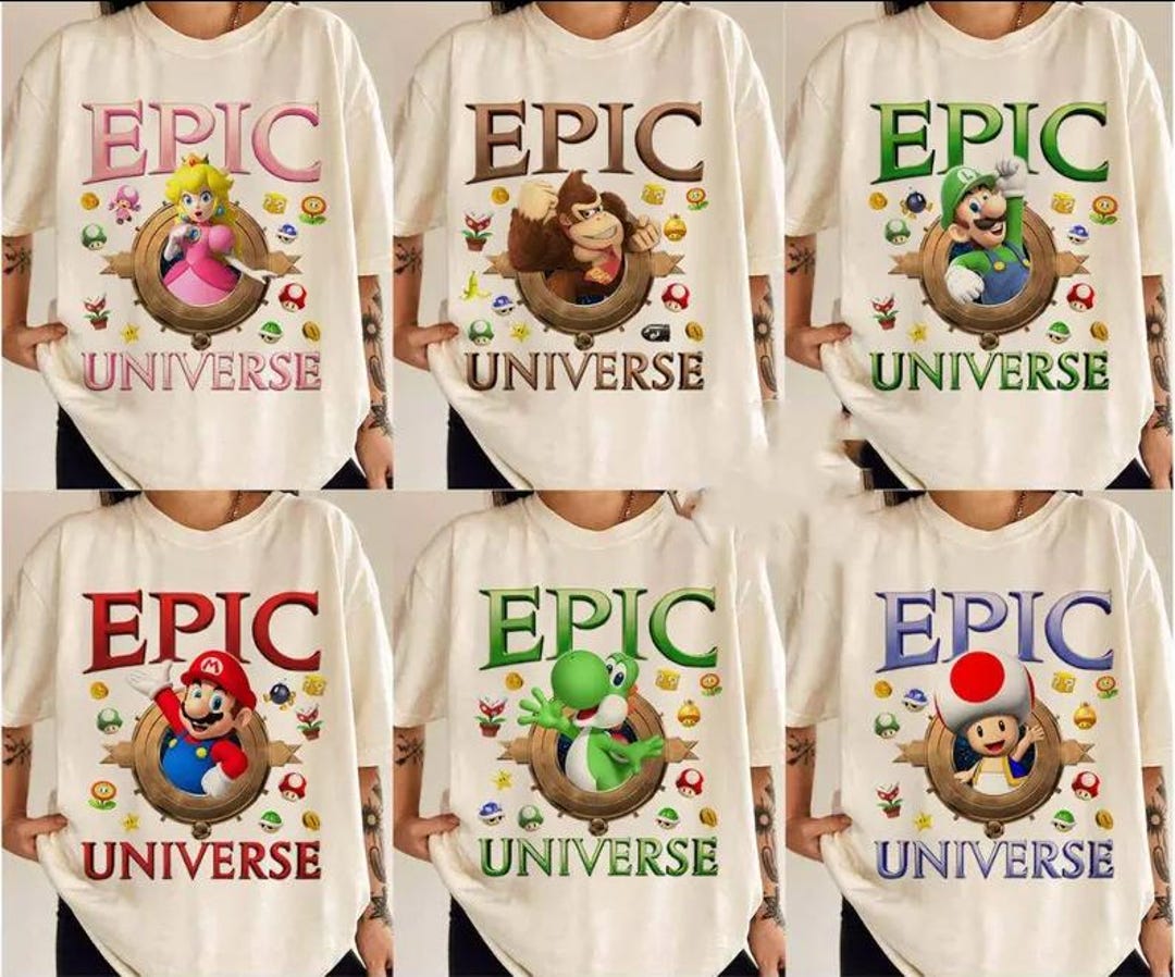 Super Mario Epic Universe Shirt, Mario Luigi Princess Peach Epic ...