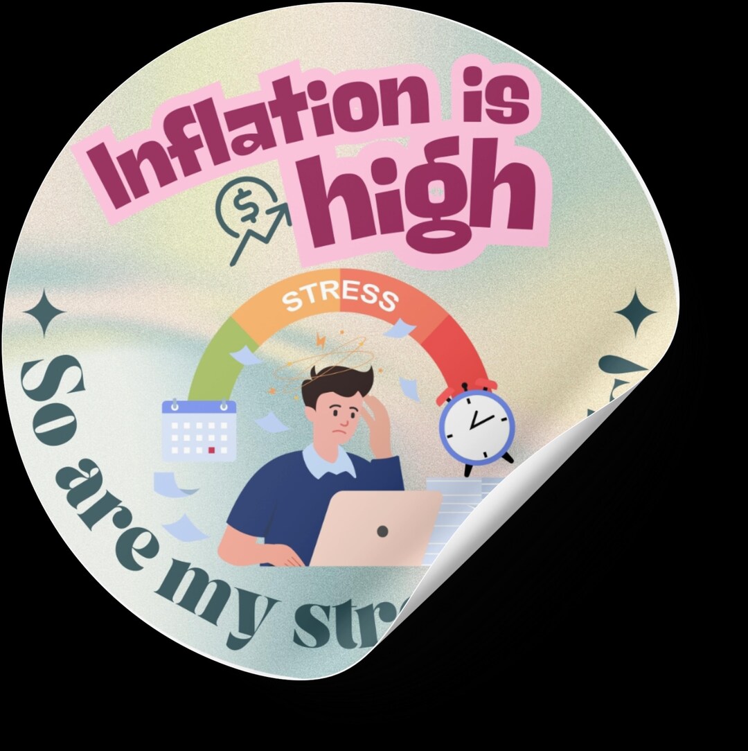 Inflation is High… so Are My Stress Levels! | Fun Stickers | Gifts - Etsy