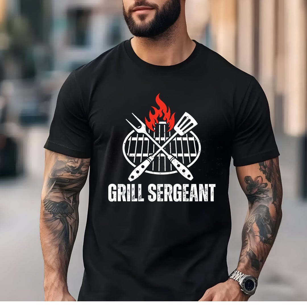 Comfort Colors Grill Sergeant T-shirt Grilling Dad Gift Fathers Day ...