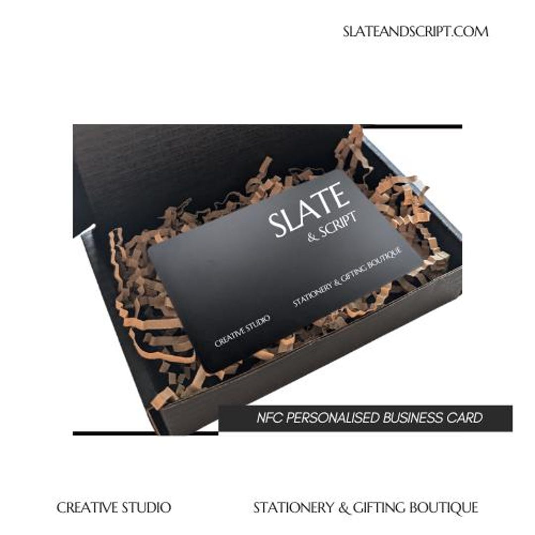 Personalised NFC Branded Business Card in Presentation Box - Etsy UK