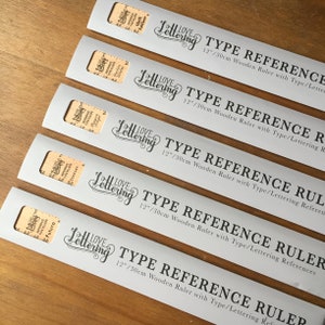 Vintage Style Wooden Rulers With Lettering Typeface References - Etsy