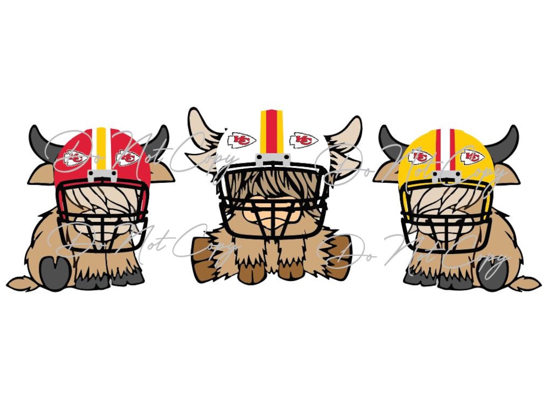 Football, Highland Cows, Kansas City, Png, Pdf, Chiefs, NFL - Etsy