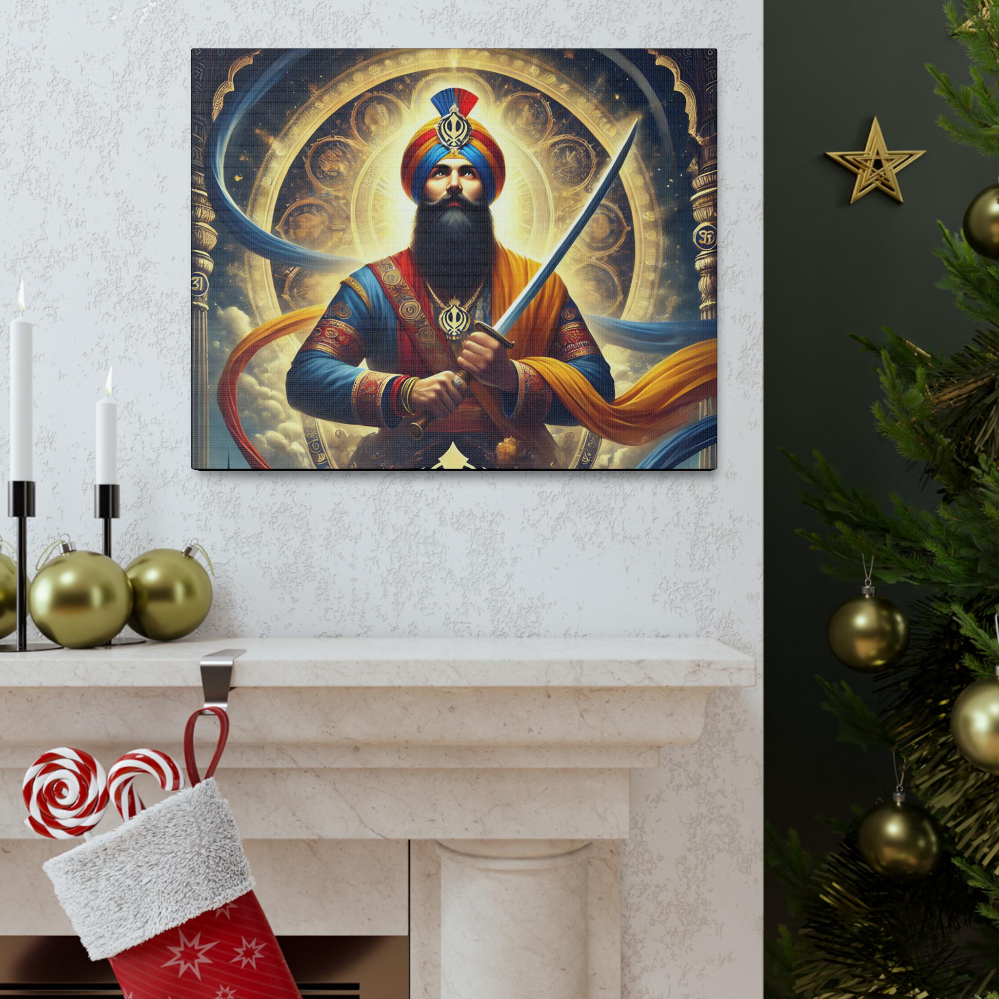 Shaheed Singh: Sikh Art Canvas Traditional Sikh Wall Art Decor ...