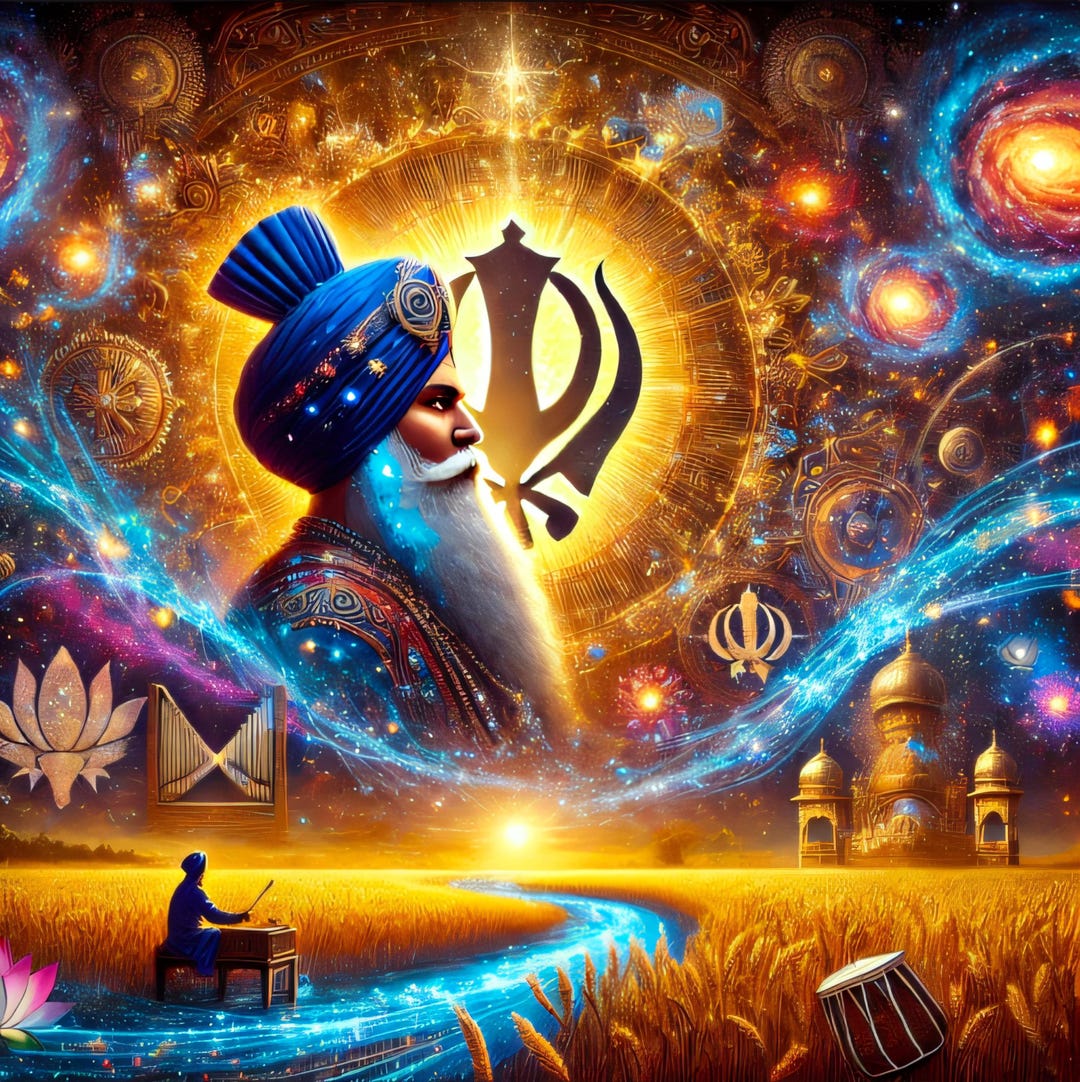 Sikh Cosmic Art | Khanda Spiritual Digital Download | 4K Sikhism ...