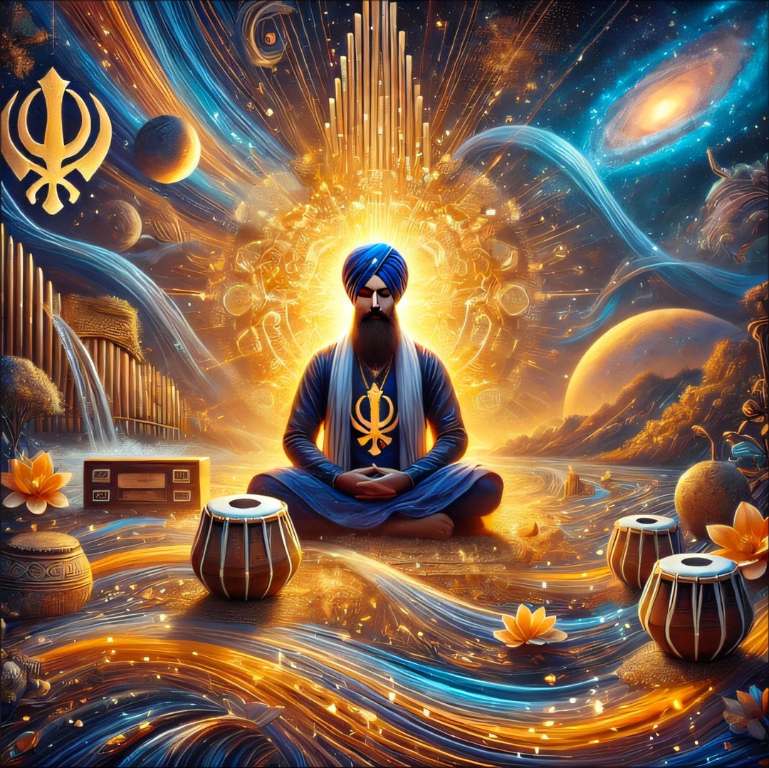 Khanda Cosmic Spiritual Digital Download | Sikh Meditation Art | 4K ...