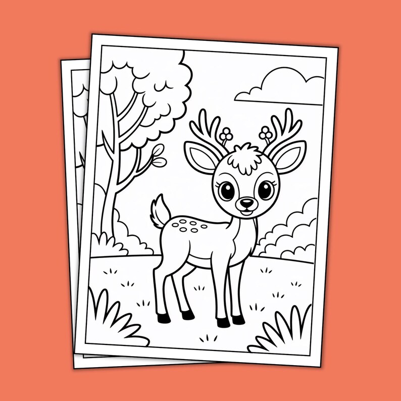 Forest Animals Coloring Pages Forest Friends Coloring Pages Forest ...