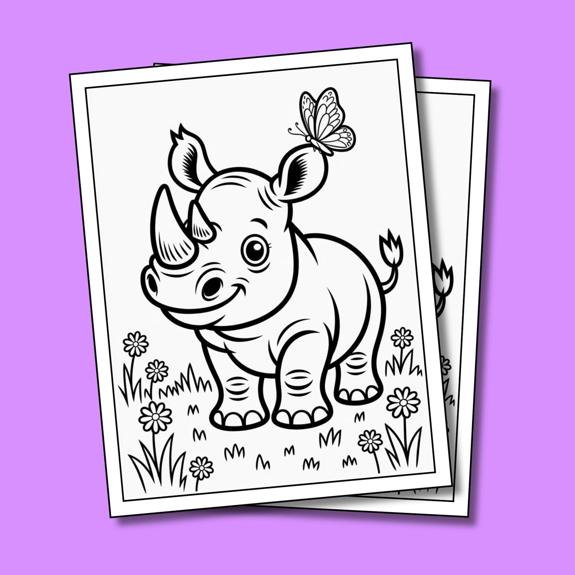 Jungle Animal Coloring Pages: Safari Adventure, Preschool Activity ...