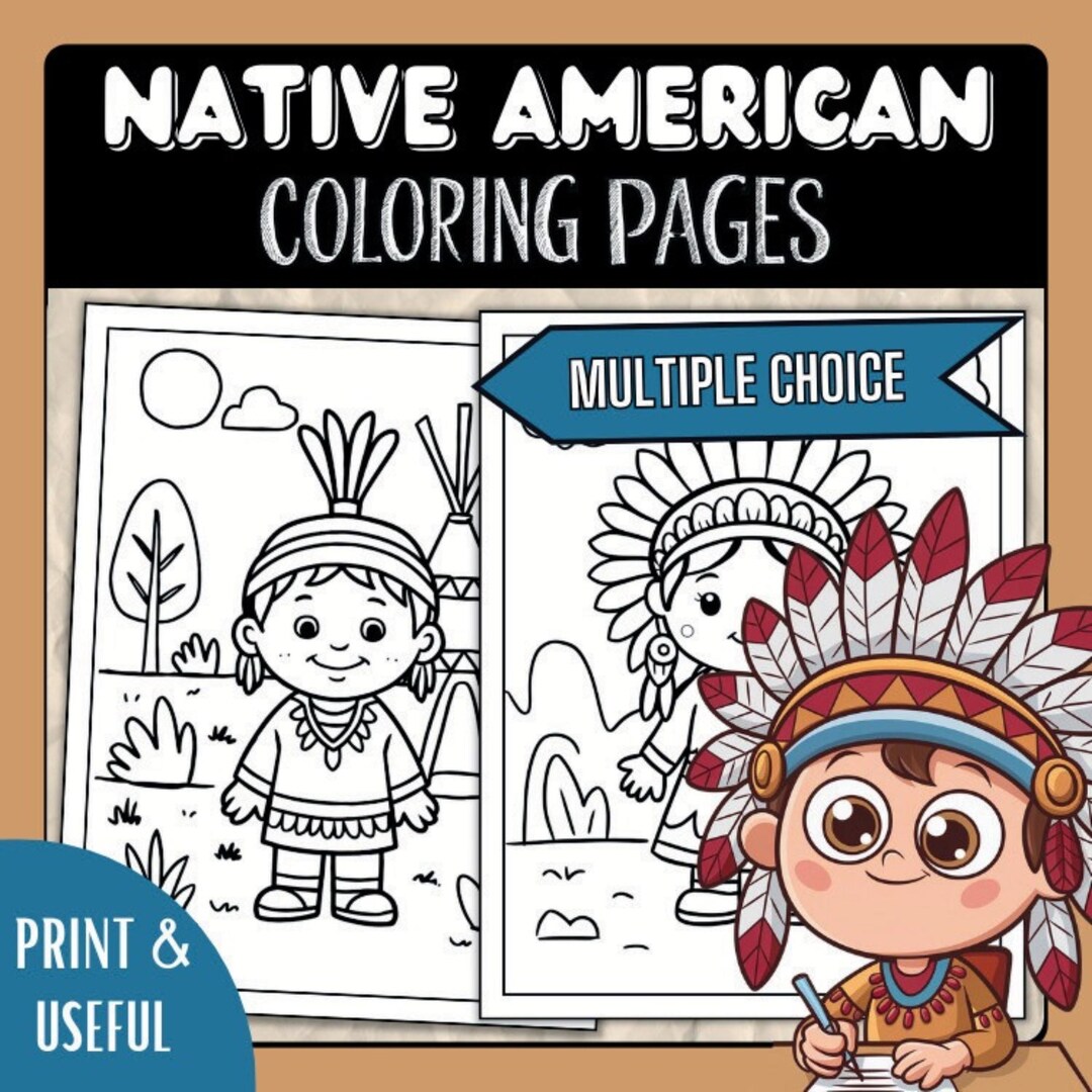 Native American Heritage Month Coloring Pages: Indigenous Coloring ...