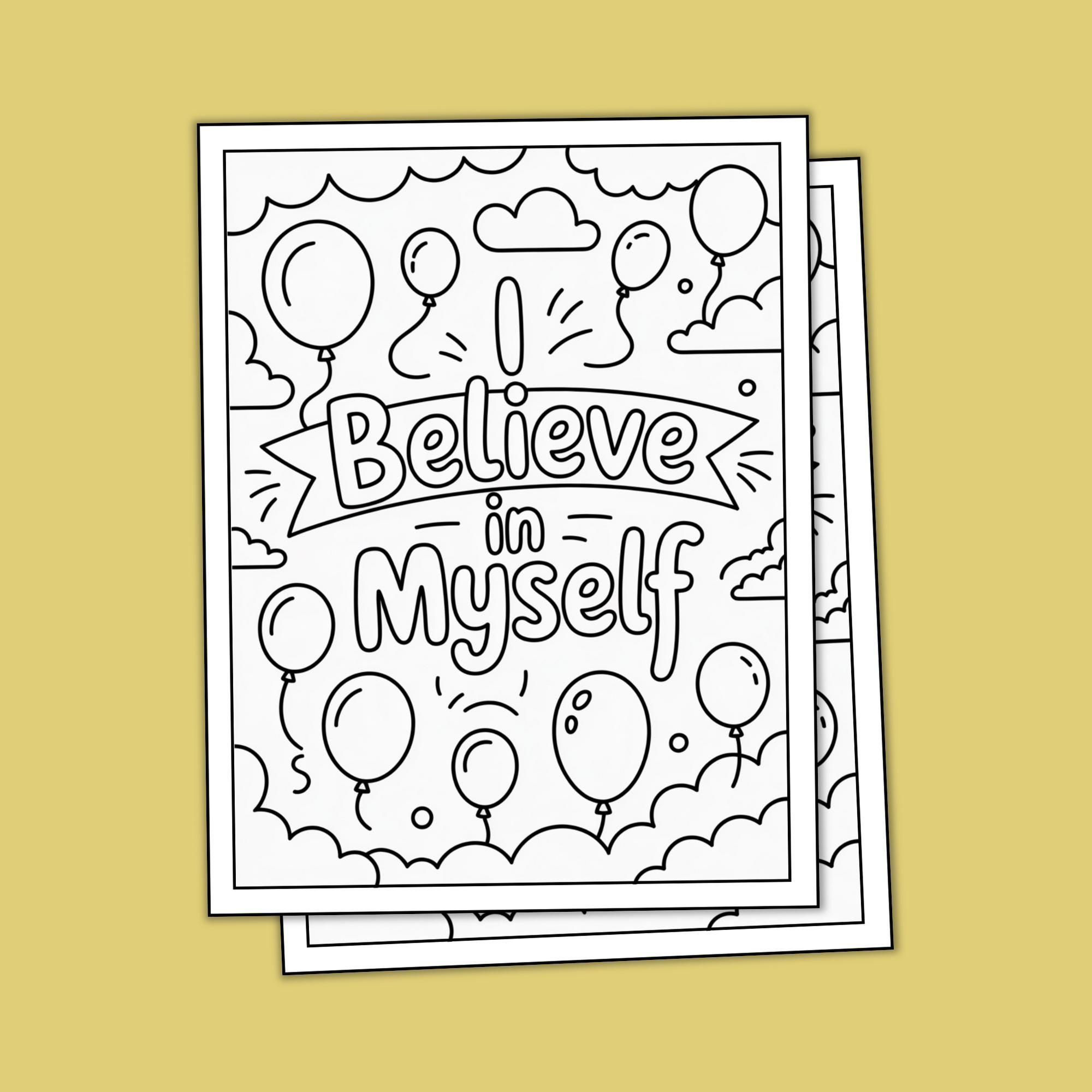 Inspirational & Affirmation Coloring Sheets | Motivational and Positive ...