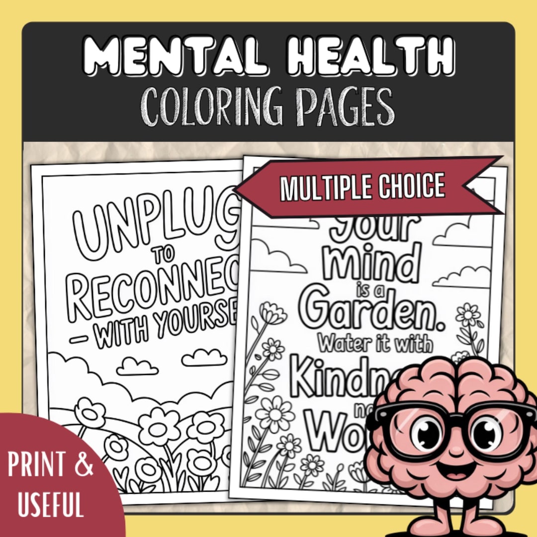 Mental Health and Motivational Coloring Sheets | Inspirational Quotes ...