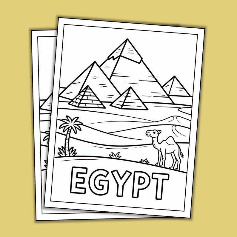 Travel & Vacation Destination Coloring Sheets | 20 Fun World Landmark ...