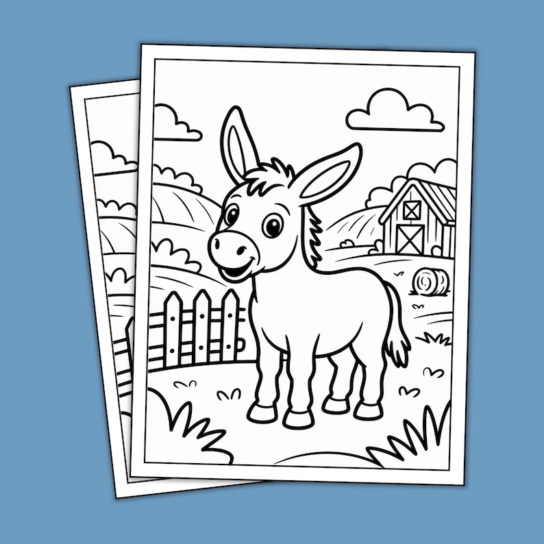 Farm Animals & Chicken Coloring Sheets | Farm Animals Coloring Sheets ...
