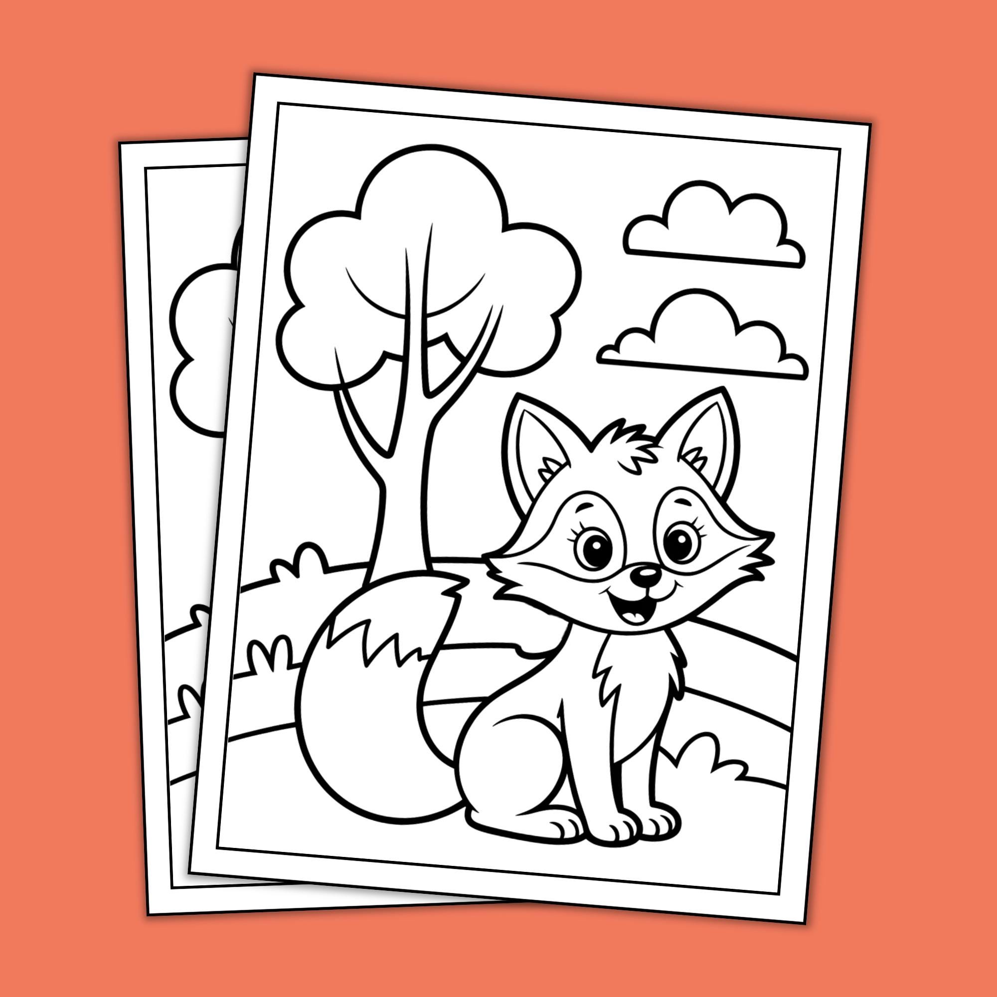 Forest Animals Coloring Pages Forest Friends Coloring Pages Forest ...