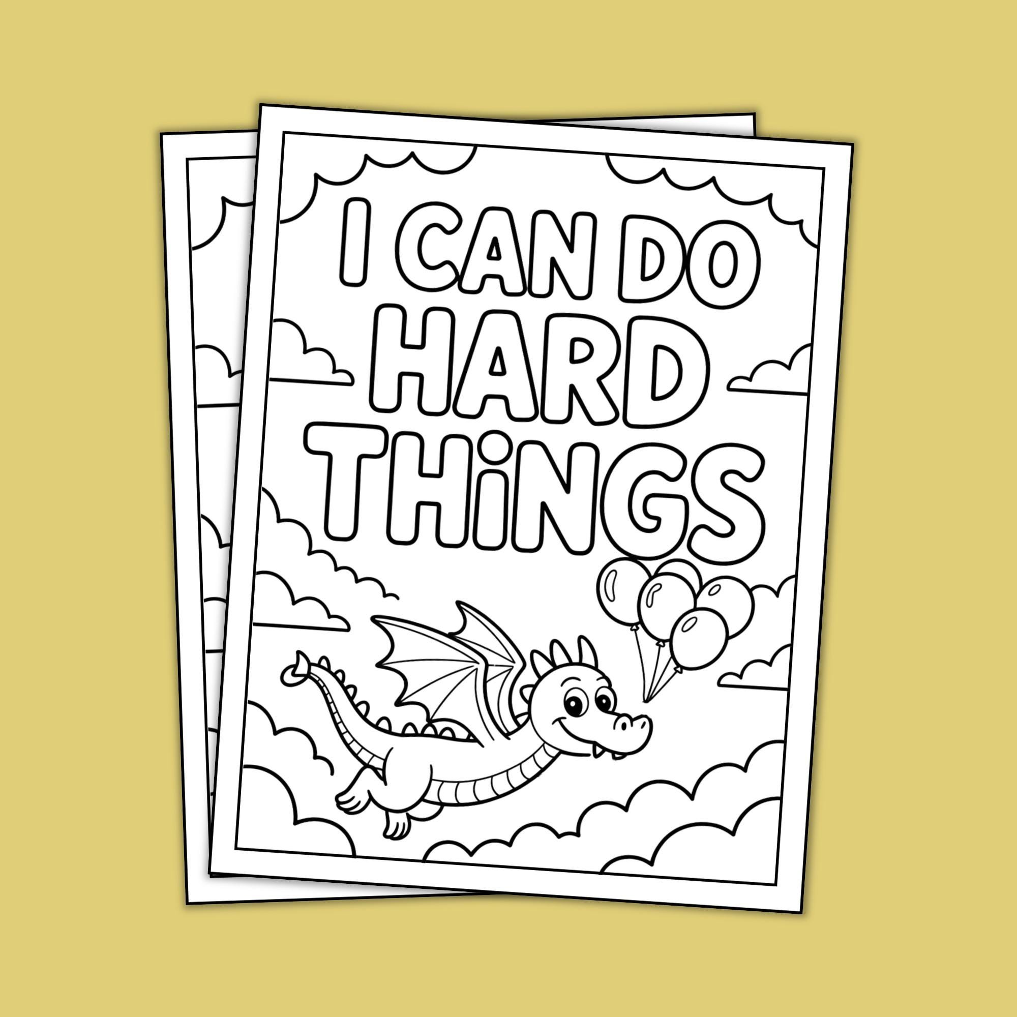 Inspirational & Affirmation Coloring Sheets | Motivational and Positive ...