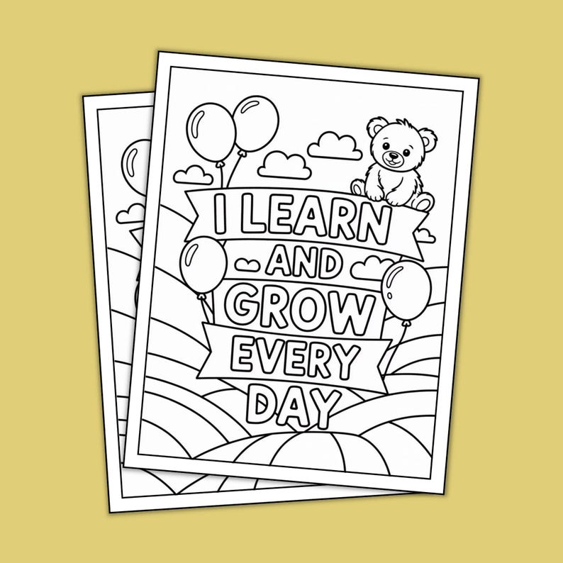 Inspirational & Affirmation Coloring Sheets | Motivational and Positive ...