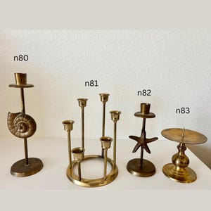 Brass Candle Holder Ornate Candelabra Mismatched Wedding Table ...