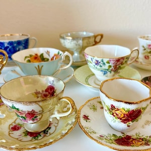 Vintage Tea Cup With Saucer Make Your Mix & Match Floral Oriental Tea ...