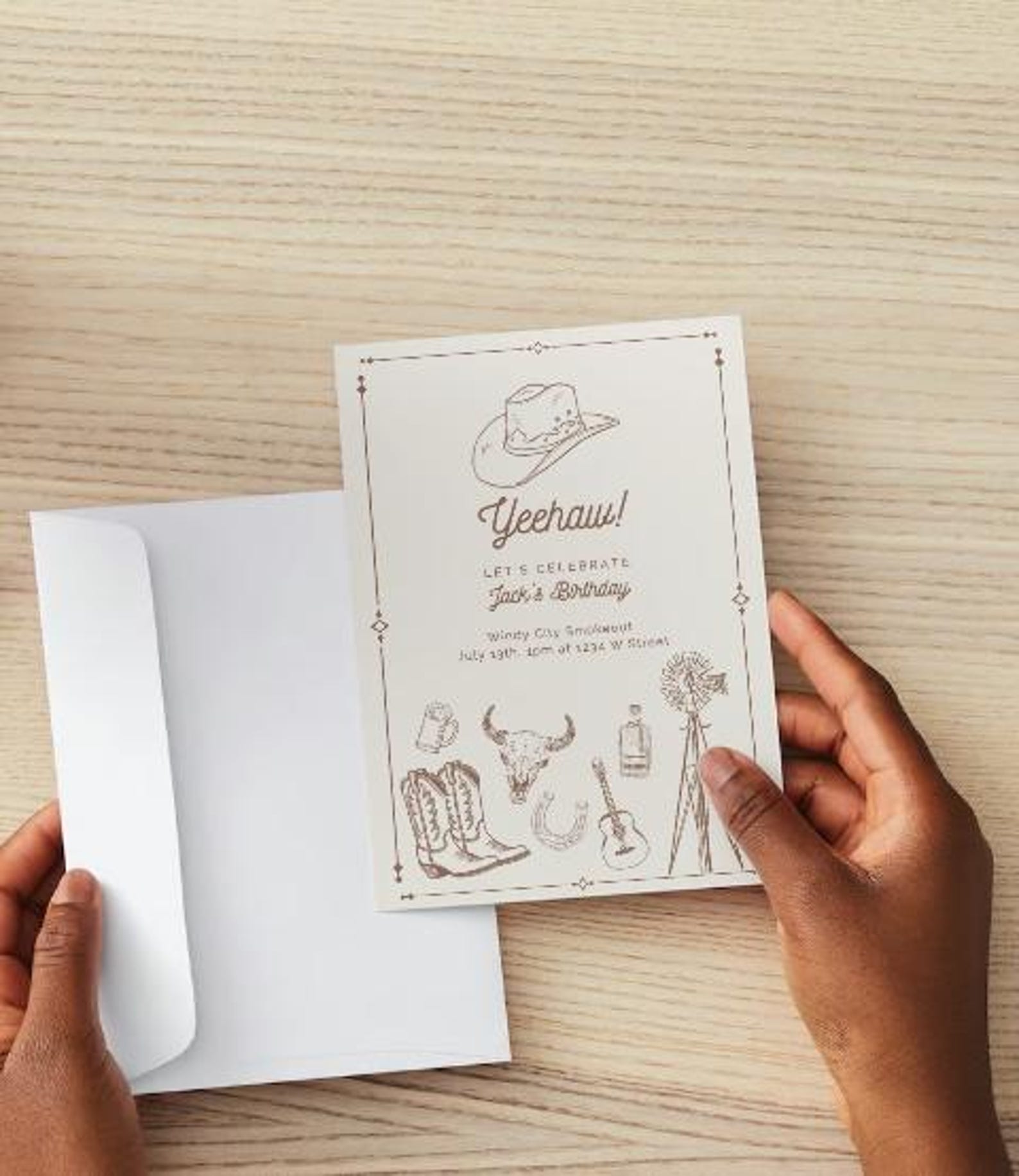 Western Theme Invitation Template - Etsy
