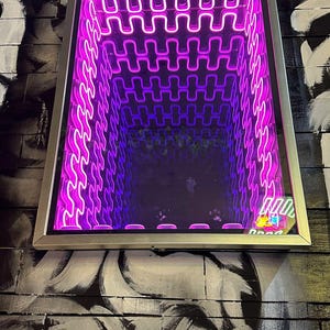 Custom Infinity Neon Mirror, Neon Mirror Wall Decor Decorative Wall Led ...