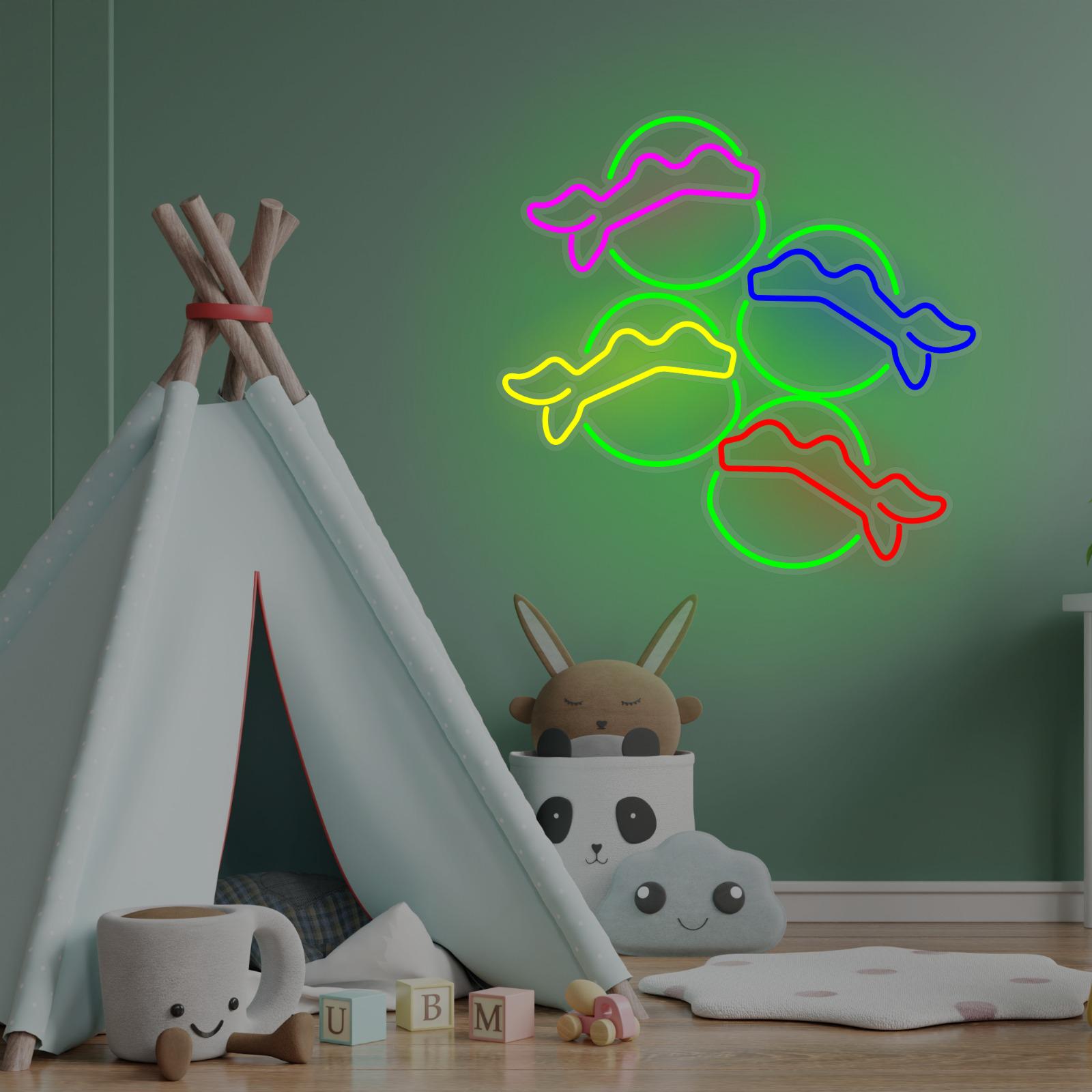 Ninja Turtles Neon Sign, Game Neon Sign, Christmas Housewarming Gifts ...