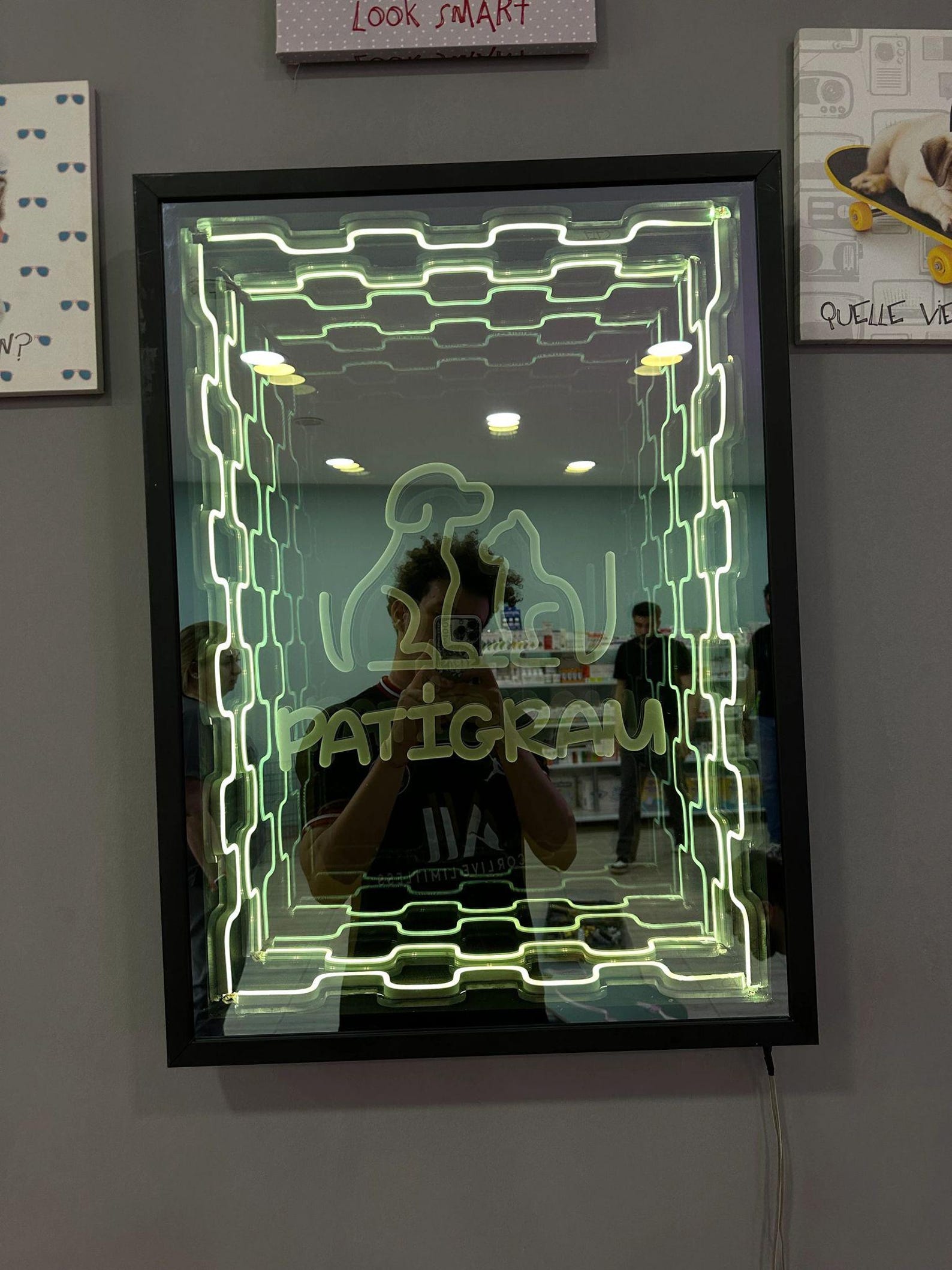 Custom Infinity Neon Mirror, Neon Mirror Wall Decor Decorative Wall Led ...