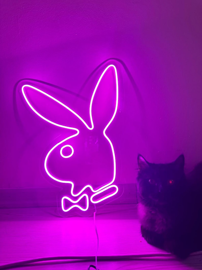 Rabbit Neon Sign Game Room Wall Decor Neon Light Christmas Housewarming ...
