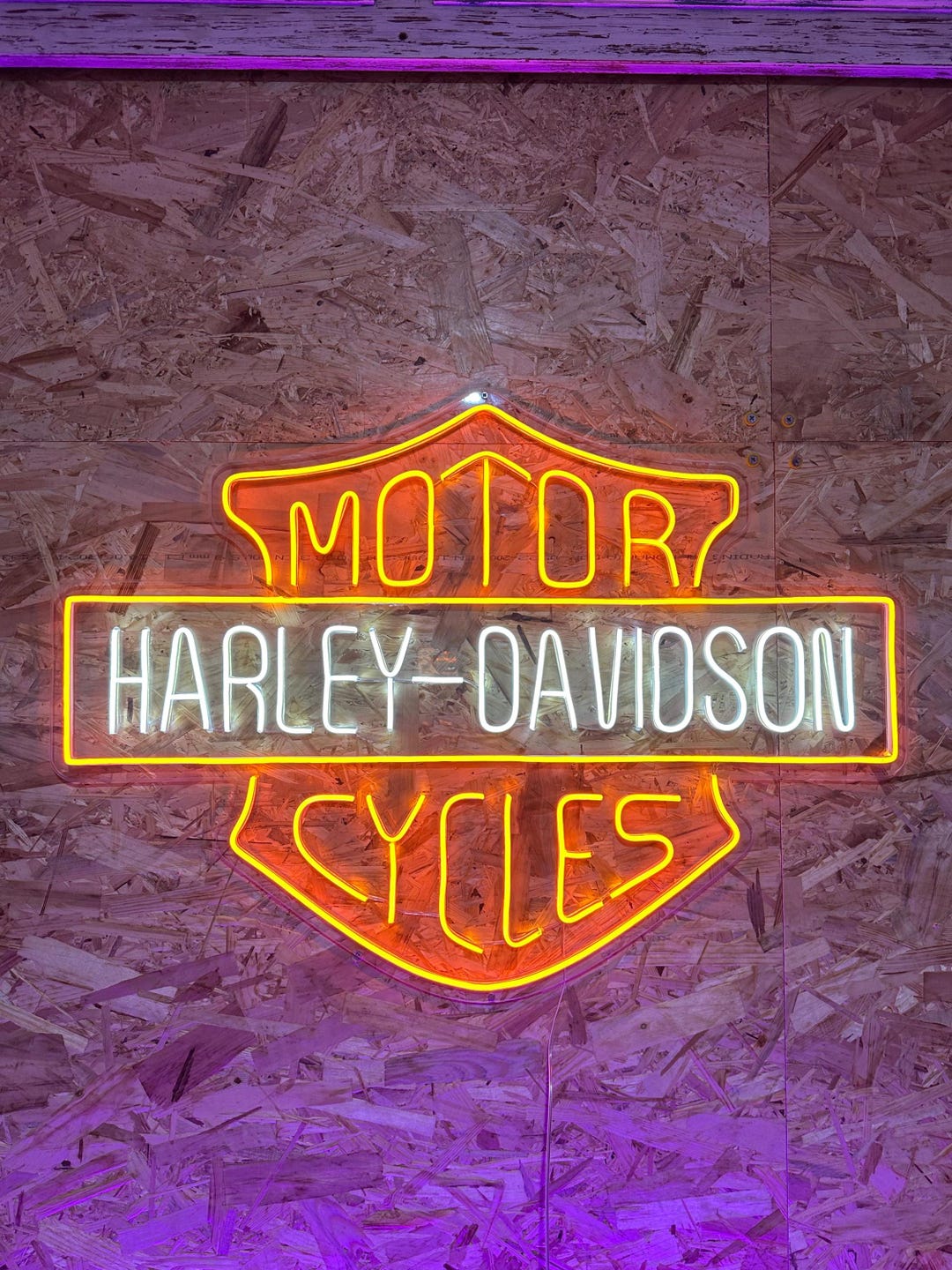 Motor Harley Neon Sign Custom Car Logo Neon Light for Garage Wall Decor ...