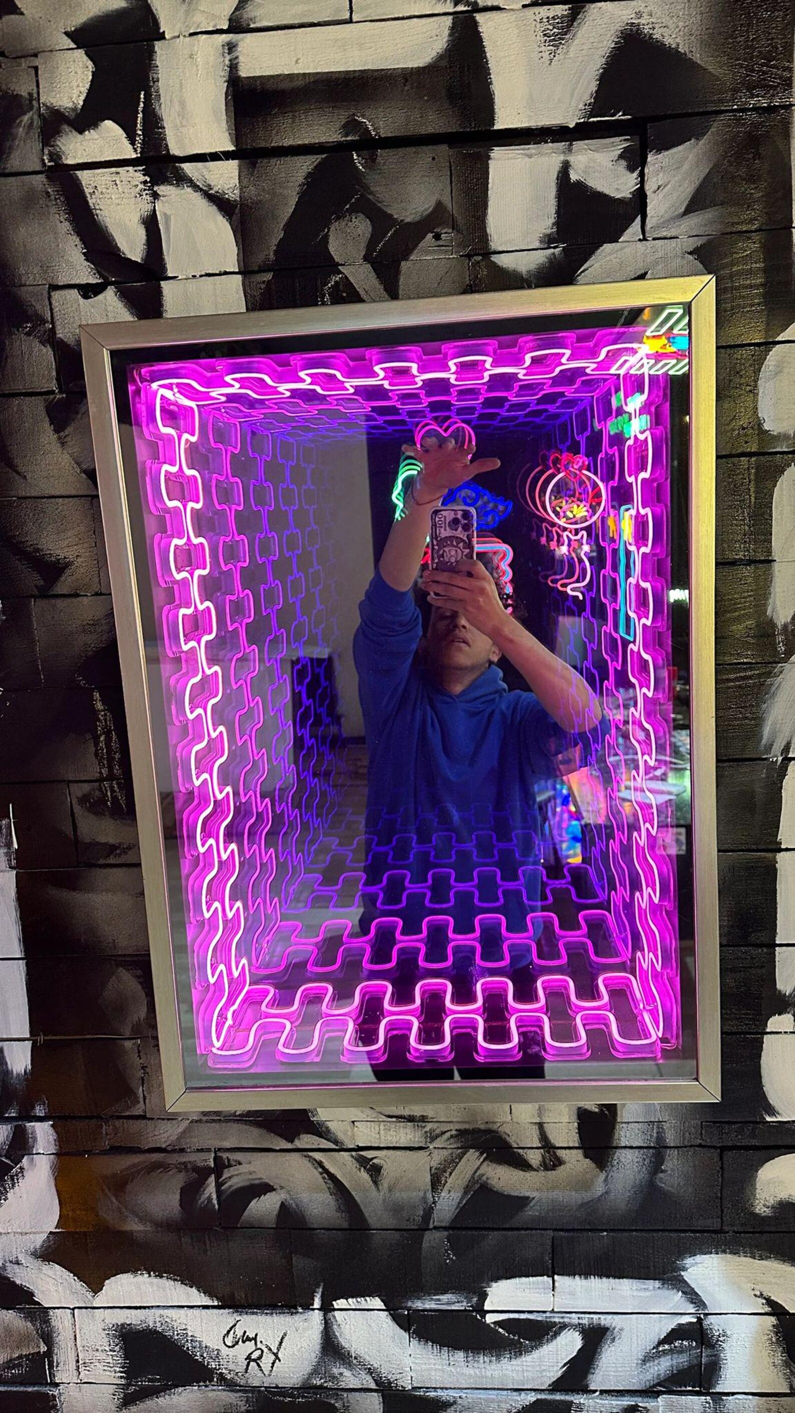 Custom Infinity Neon Mirror, Neon Mirror Wall Decor Decorative Wall Led ...