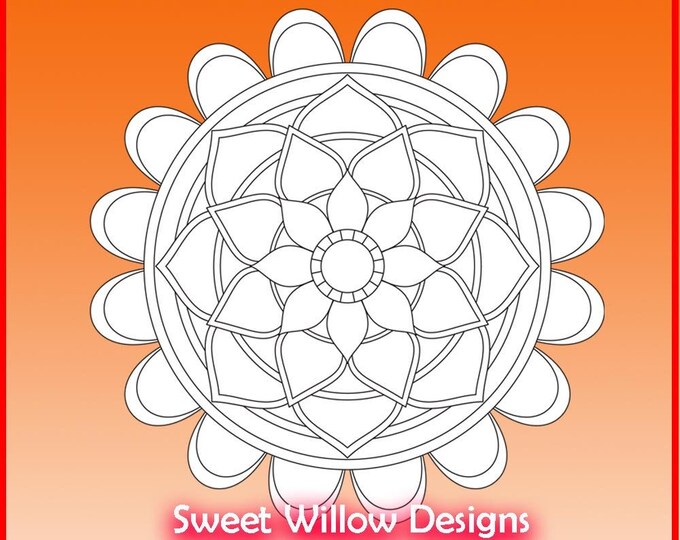 Digital Mandala Design Coloring Page/printable Set for Mandala Dot ...