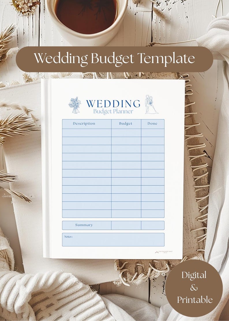 Editable Wedding Budget Template | Printable Wedding Planner PDF ...