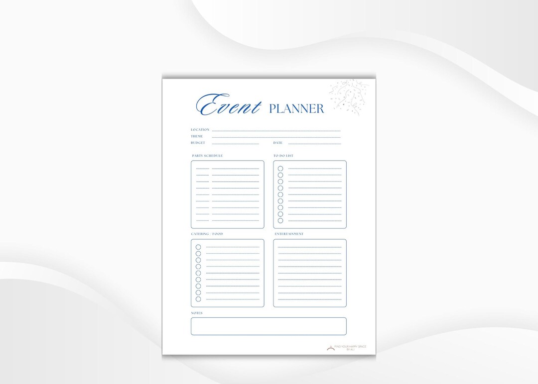 Event Planner Template Editable | Event Planning Tracker Printable ...