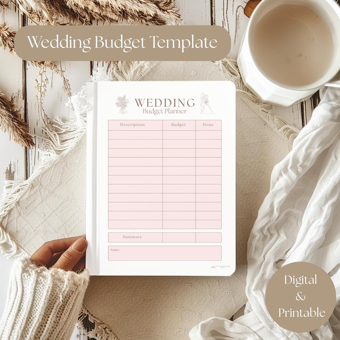 Editable Wedding Budget Template | Printable Wedding Planner PDF ...