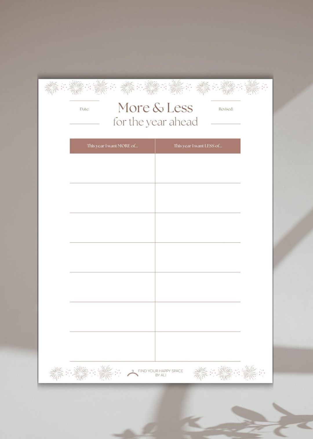 Editable New Year Resolution Planner New Years Eve Planner Printable ...