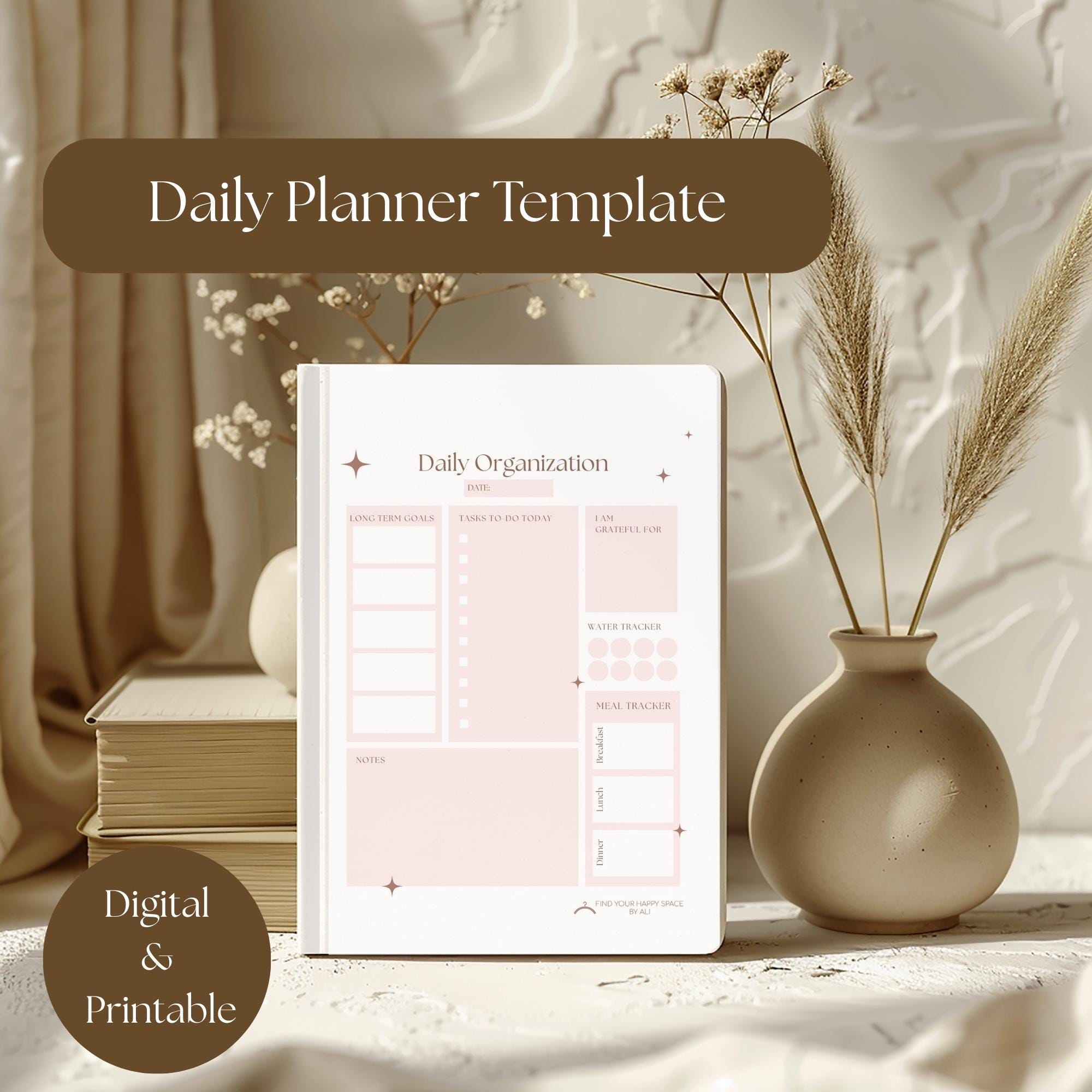 2025 Daily Planner Printable – Editable PDF | Digital Organizer ...