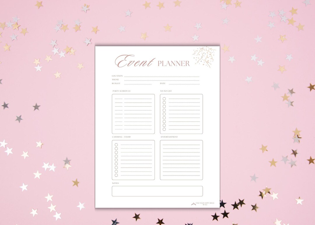 Event Planner Template Editable | Event Planning Tracker Printable ...