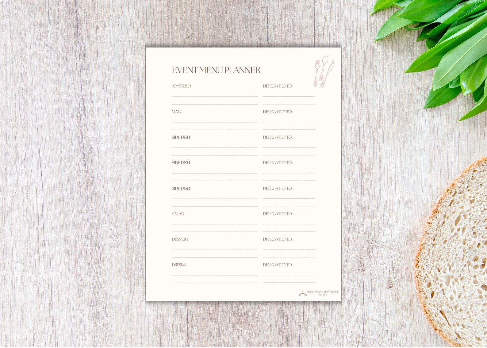 Event Menu Planner Template Editable | Event Food Plan Tracker ...