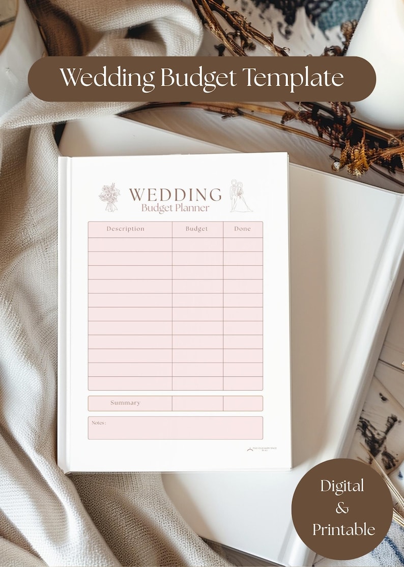 Editable Wedding Budget Template | Printable Wedding Planner PDF ...