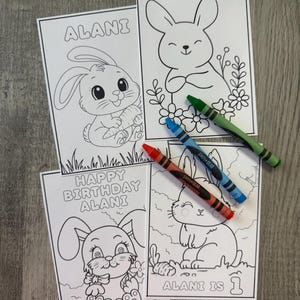 Some Bunny is One Birthday Party Coloring Packs, Bunny Birthday Party ...