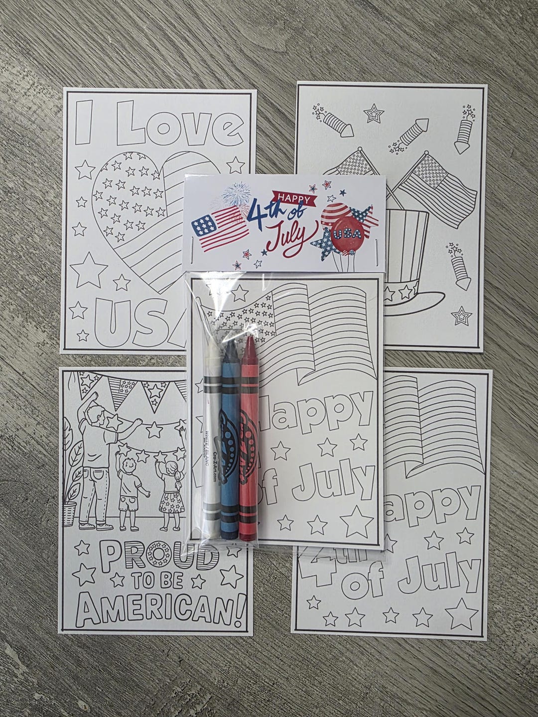 July 4th Party Coloring Packs, 4th of July Independence Party Favors - Etsy