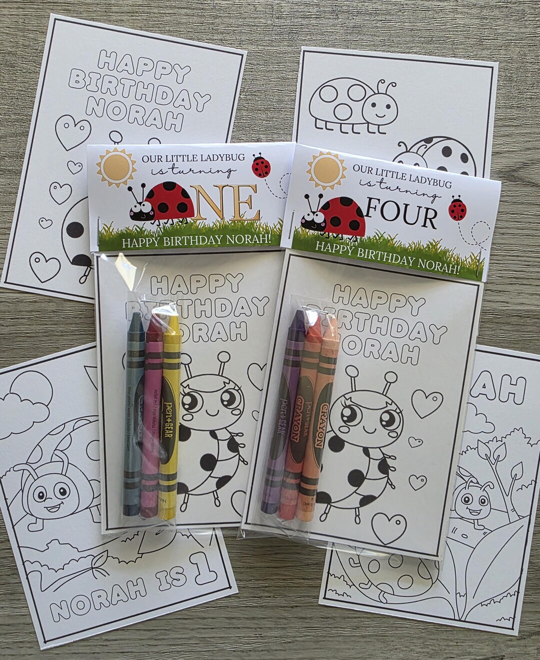 Ladybug Birthday Party Coloring Packs, Ladybug Birthday Party Favors - Etsy