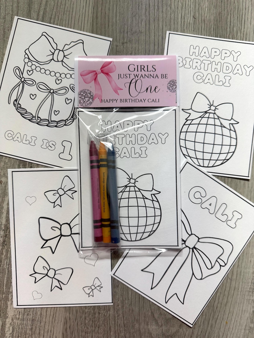 Girls Just Wanna Be One Party Coloring Packs, Girls Birthday Party ...