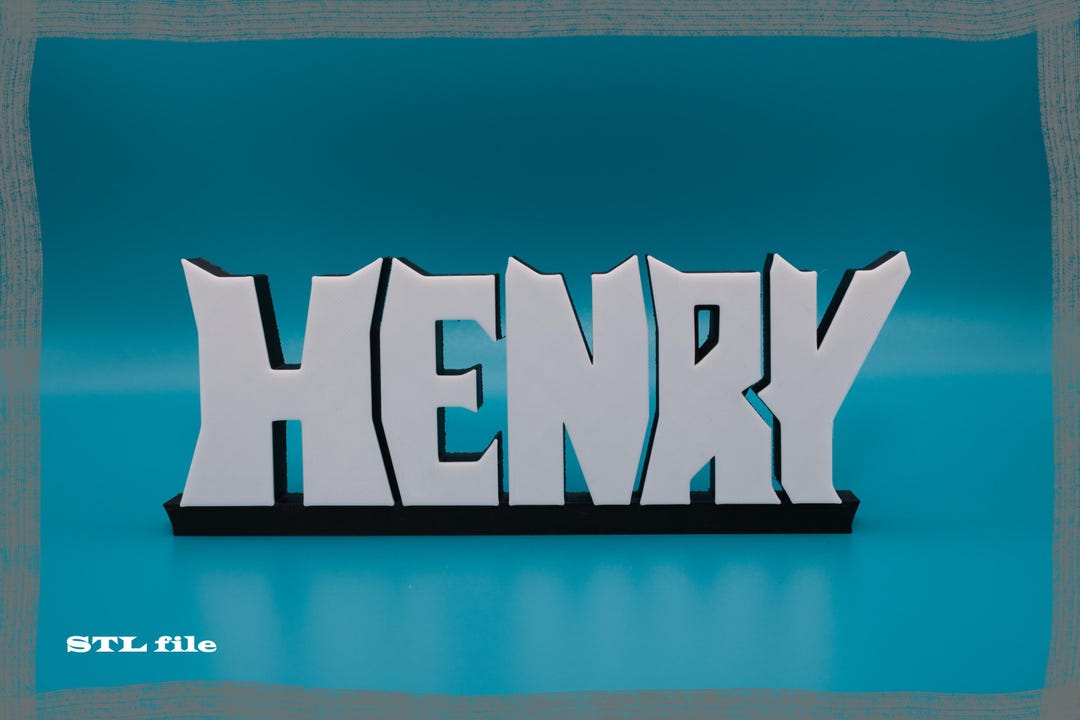 HENRY Name Sign for 3D Printing STL File, Desk Name Sign Desk Name ...