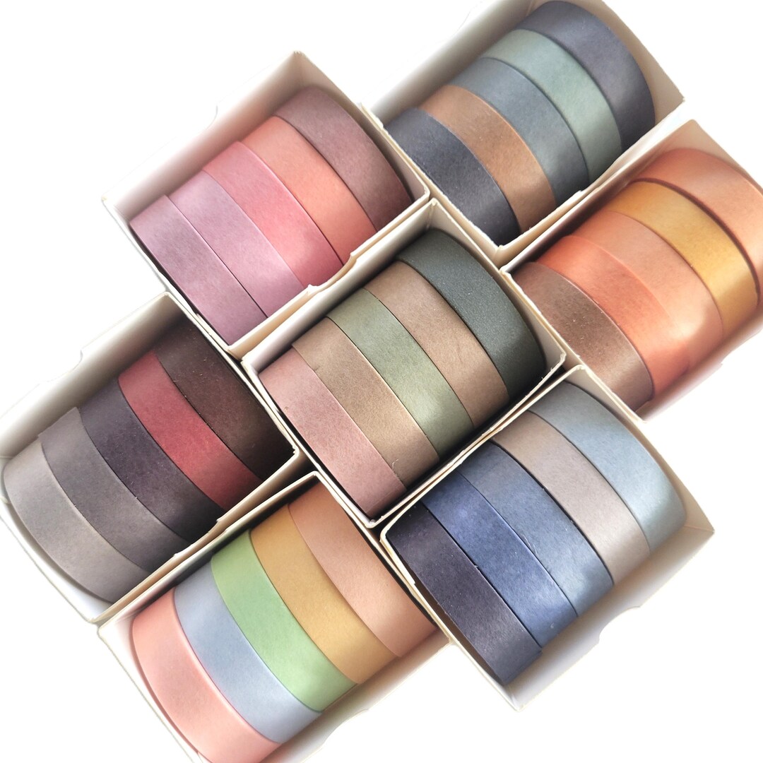 5 Rolls Basic Washi Tape Set for Journaling / Journal / Scrapbook ...